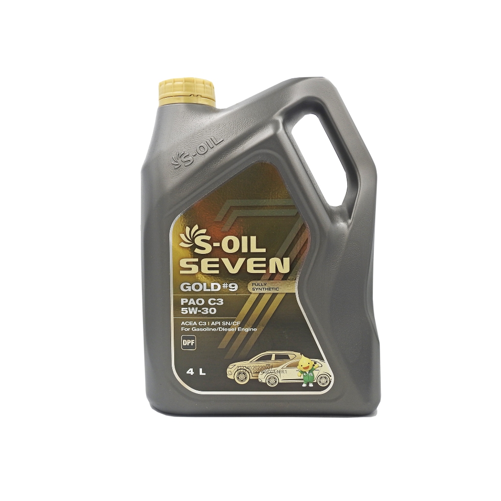 S-OIL Seven Gold #9 PAO C3 5W30 Fully-Synthetic Gasoline/Diesel Engine ...