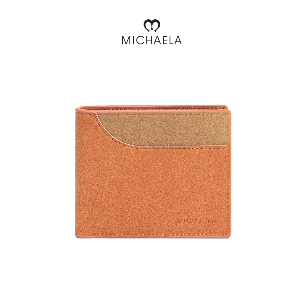 MICHAELA Suede Textured Bifold Wallet for Men PU Leather Business ...