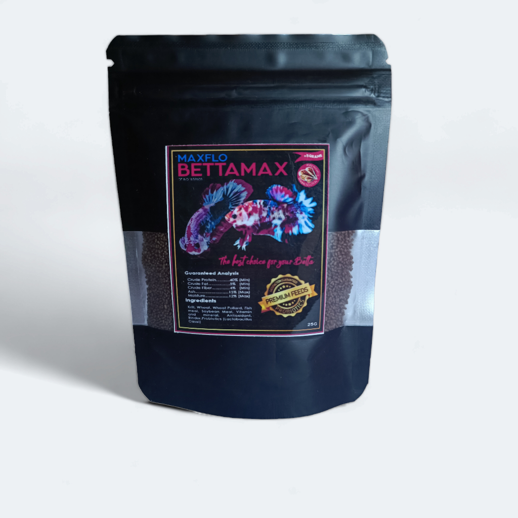 Bettamax By MaxFlo Fish Food for Betta Fish, 25grams with Probiotics ...