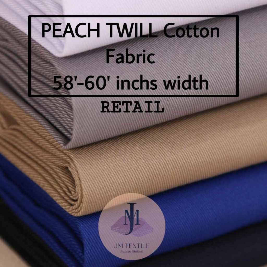 KANEBO PEACH TWILL COTTON FABRIC 58' INCHES WIDTH - RETAIL (SLD PER/YARD) | Shopee Philippines