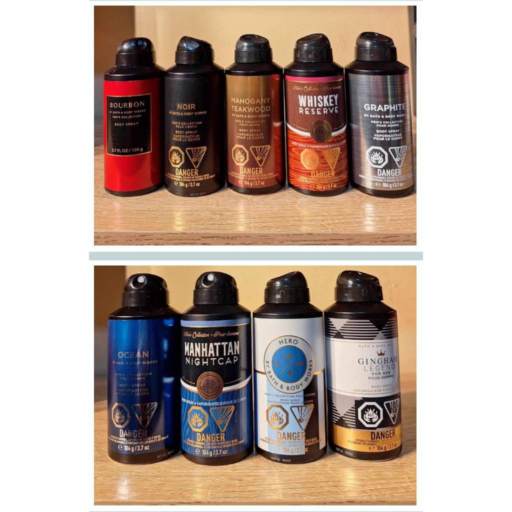 Men's Body Spray /Clean Slate/ Coastal Cliffs/ Coffee & Whiskey/Ocean ...