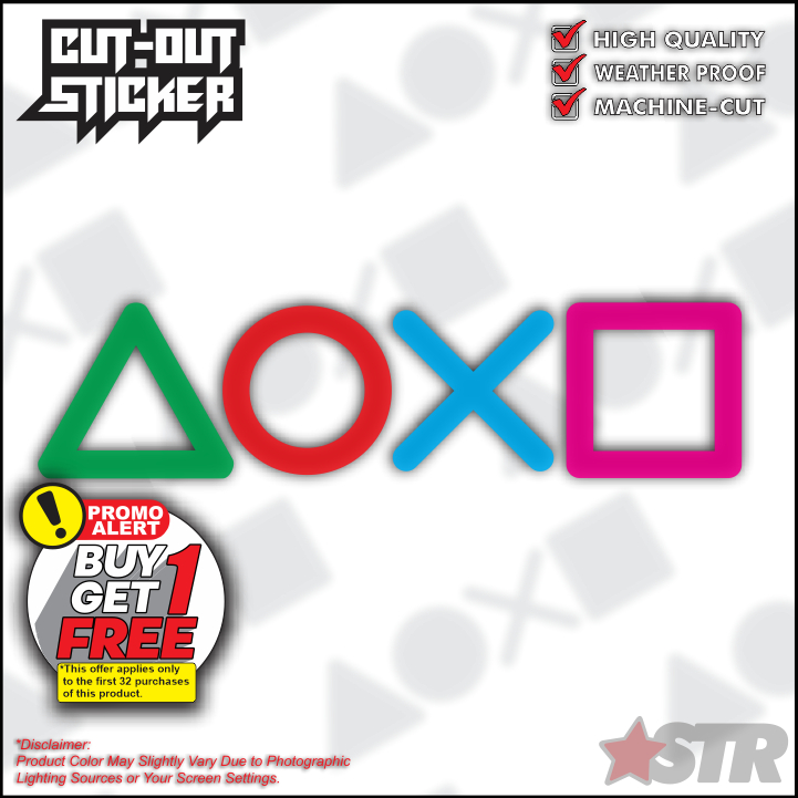 PlayStation Buttons Sticker Cut-out Waterproof | Shopee Philippines