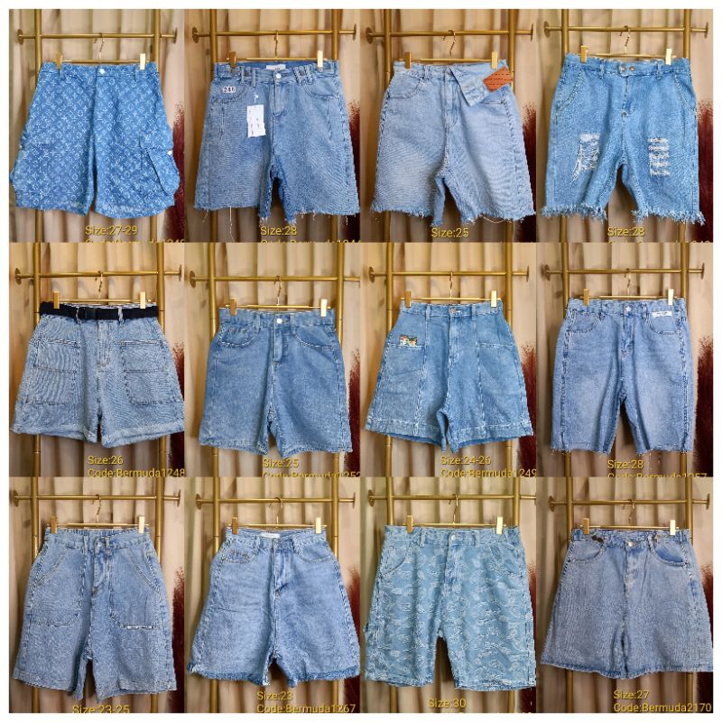 VIP Korean Denim Bermuda Shorts/Tokong Shorts #3739 | Shopee Philippines