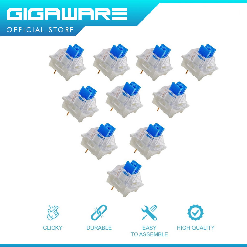 Gigaware Outemu Blue Switch 3 Pin 10pcs+3pcs Mechanical Keyboard Switch ...