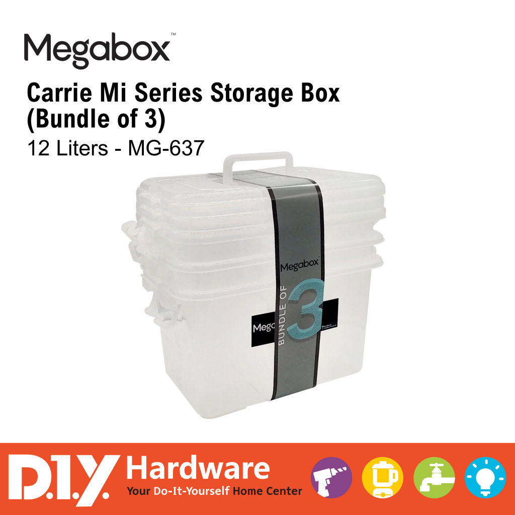 MEGABOX MG-637 Carrie Mi Series Storage box 12 Liters (Bundle of 3 ...