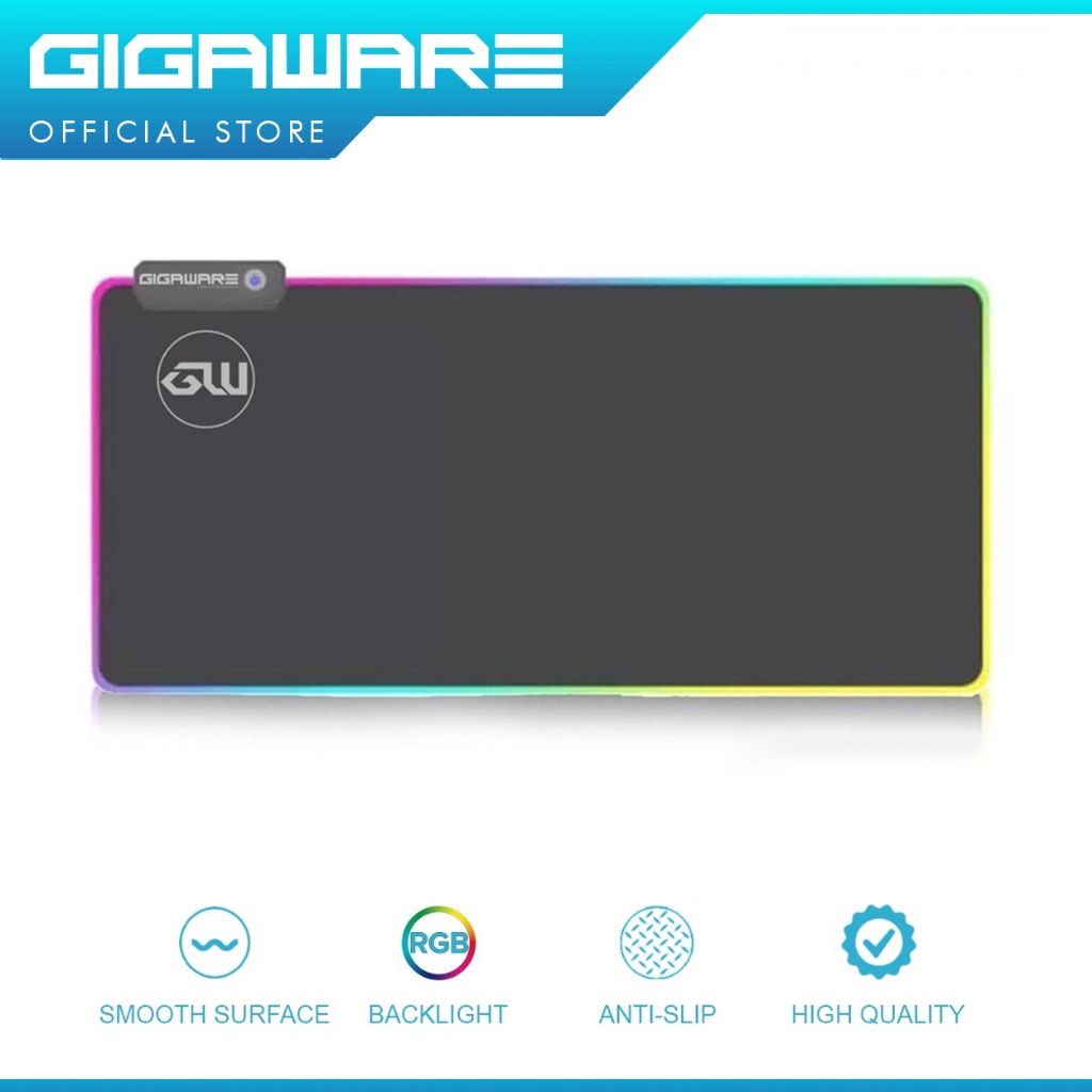 Gigaware LED Lighting RGB Large Gaming Mouse Pad Comfortable Playing ...
