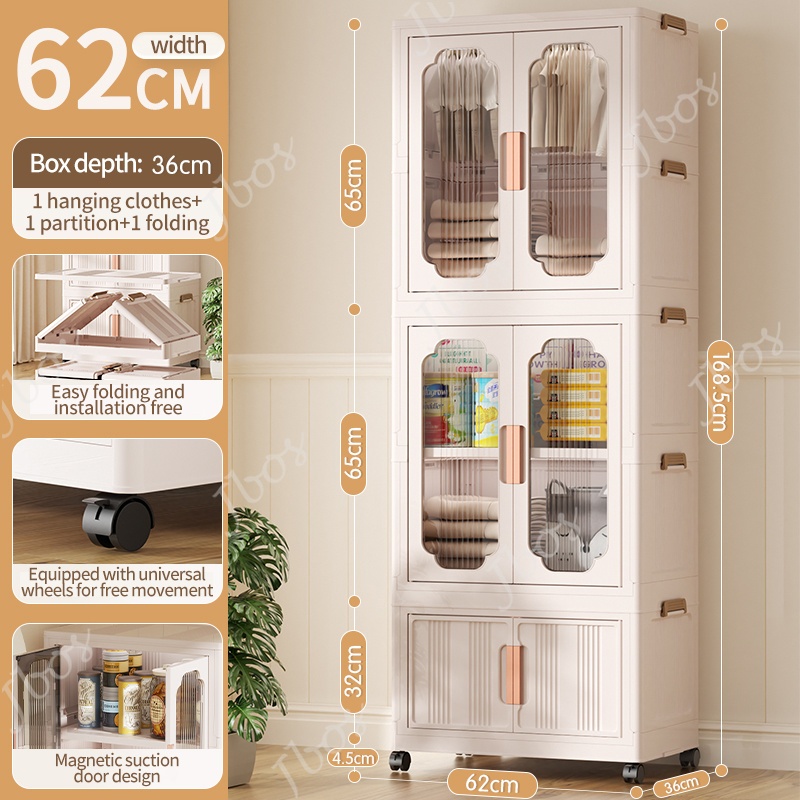 Jbos Foldable Cabinet for Clothes Organizer Durabox Storage Plastic ...