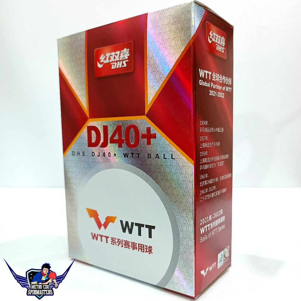 Authentic DHS DJ40+ WTT | Double Fish V40+ WTT | Yinhe H40+ | 3 Star Table Tennis Ball Pingpong ...