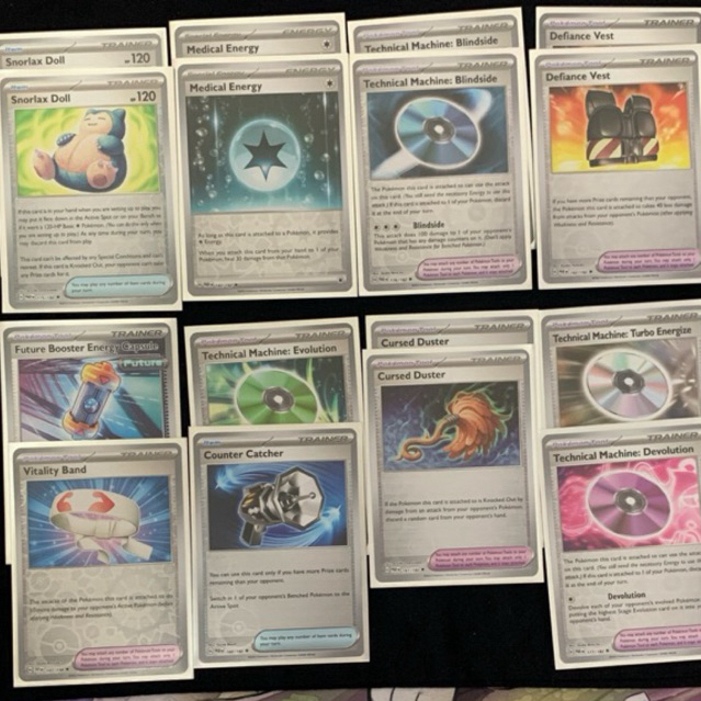 Pokemon TCG Paradox Rift Reverse Holo Trainers Snorlax Doll Cursed ...