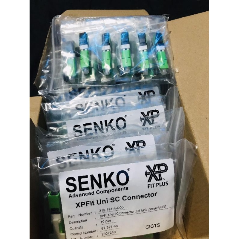 10 PCS SENKO SC CONNECTOR & 10PCS SUMITOMO APC CONNECTORS | Shopee ...