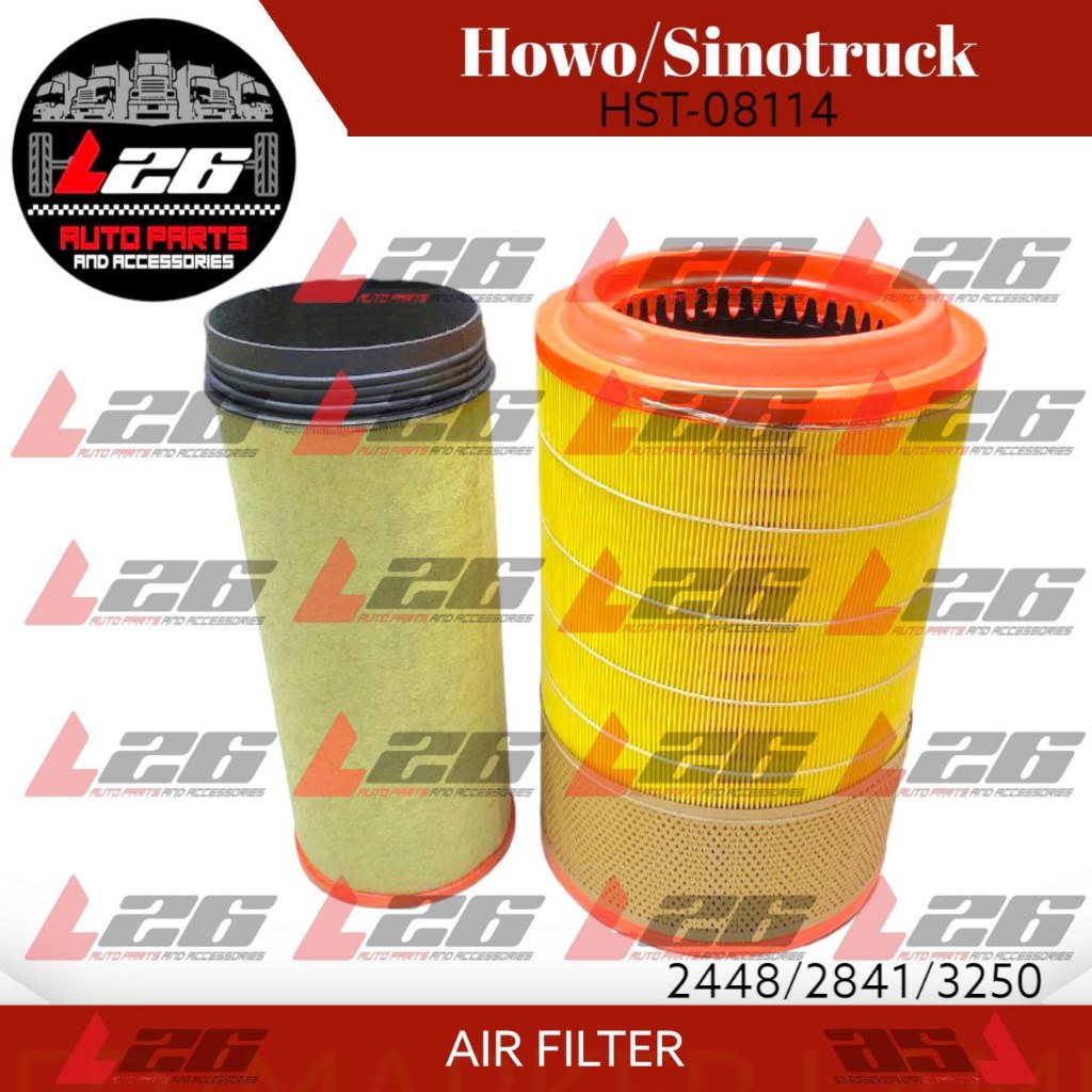 Howo / Sinotruck AIR FILTER / CLEANER 2448/2841/3250 HST-08114 | Shopee ...