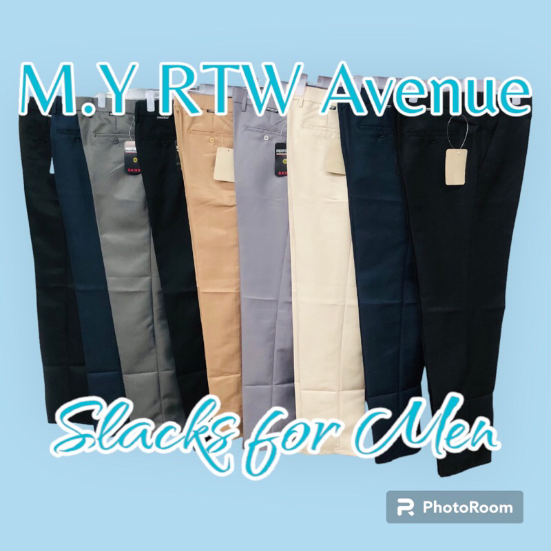 Slacks for Men or Trousers (Color available: Black, Navy Blue, Cream ...