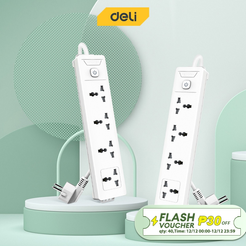 Deli Charging Adapter Universal Large Spaced Hole 3M/5M Power cord with ...