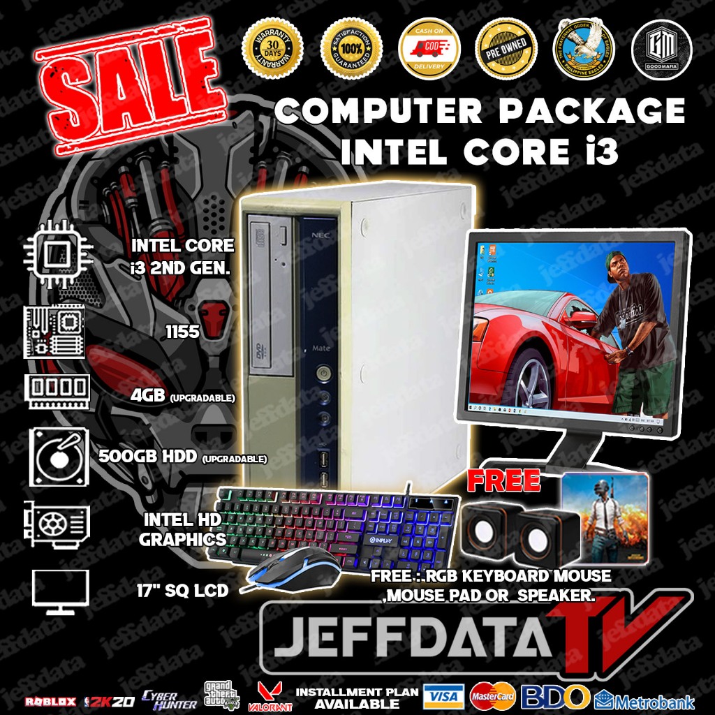 COMPUTER INTEL CORE i3 2ND GEN 1155 4GB 500GB HDD INTEL HD GRAPHICS ...