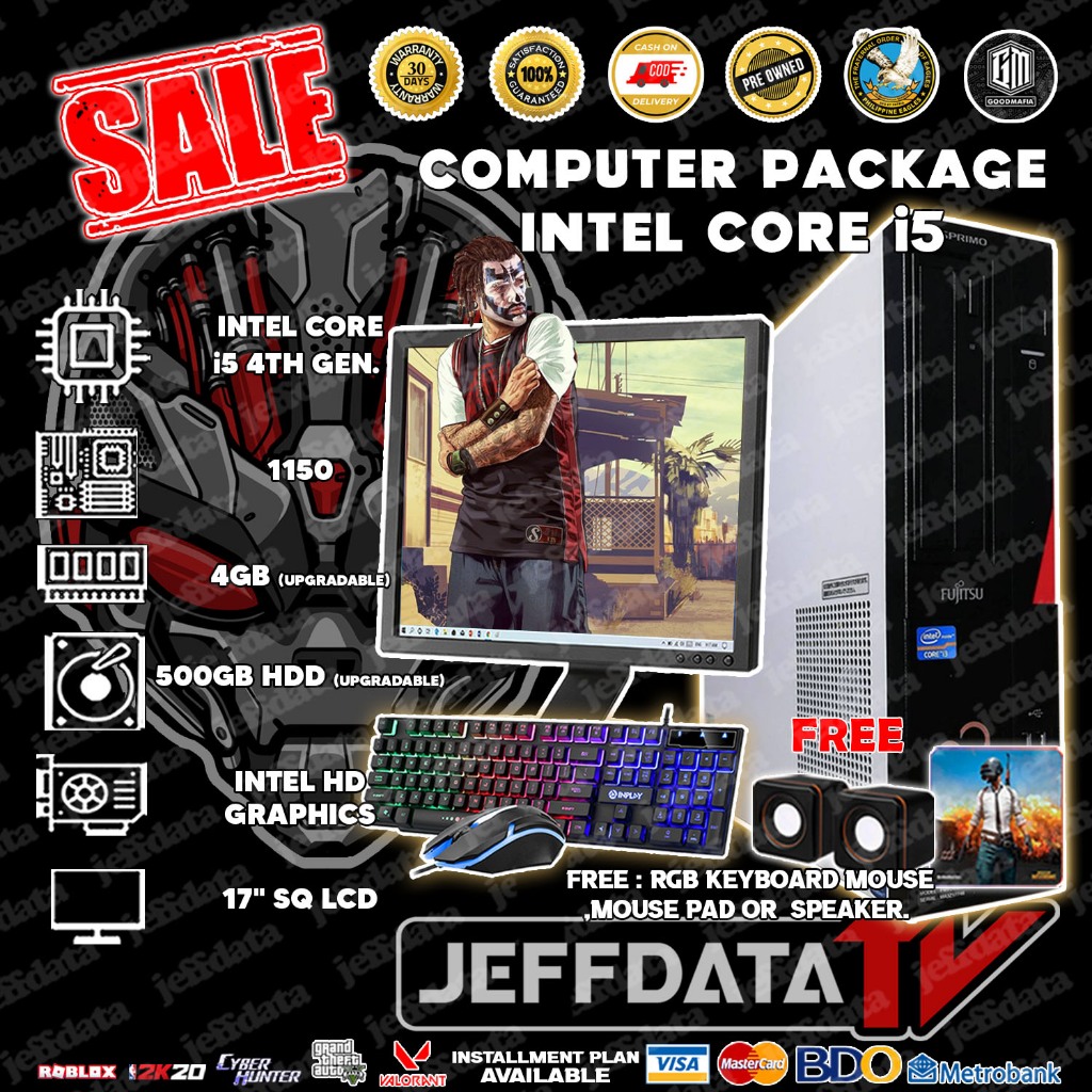 COMPUTER PACKAGE INTEL CORE i5 4TH GEN 1150 4GB 500GB HDD INTEL HD ...