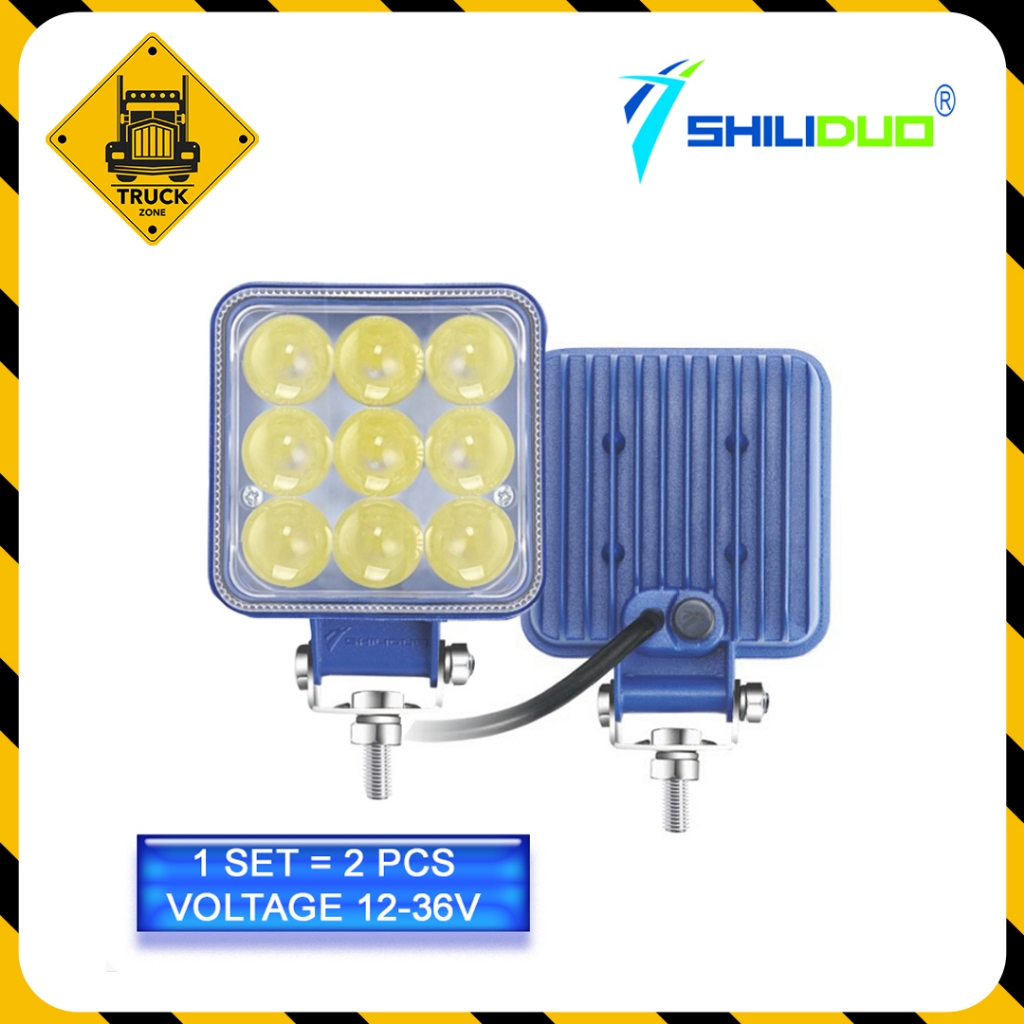 SHILIDUO LED Spot Light 4" 9 LENS Square 12V-36V 1 Set - 2PCS (SD-3410 ...