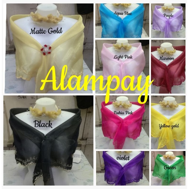 Filipiniana ALAMPAY/SHAWL embroidered | Shopee Philippines