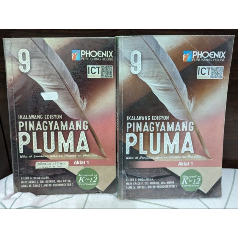 Pinagyamang Pluma 9 (Aklat 1) Used | Shopee Philippines