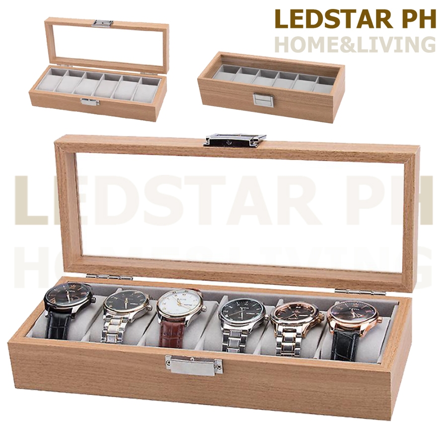 Wooden Display Board for 6 Watches Watch Case Watch Tray Watch ...