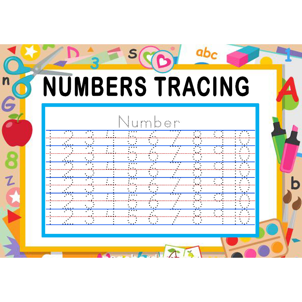 6 IN 1 TRACING PAD SET FOR KIDS 70 PAGES TRACING NAME SHAPES NUMBERS ...