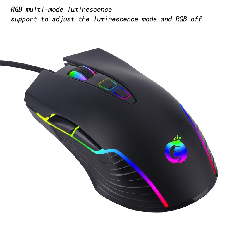 RGB Gaming Mouse Adjustable Backlight USB Wired Mouse For PC & Laptop ...