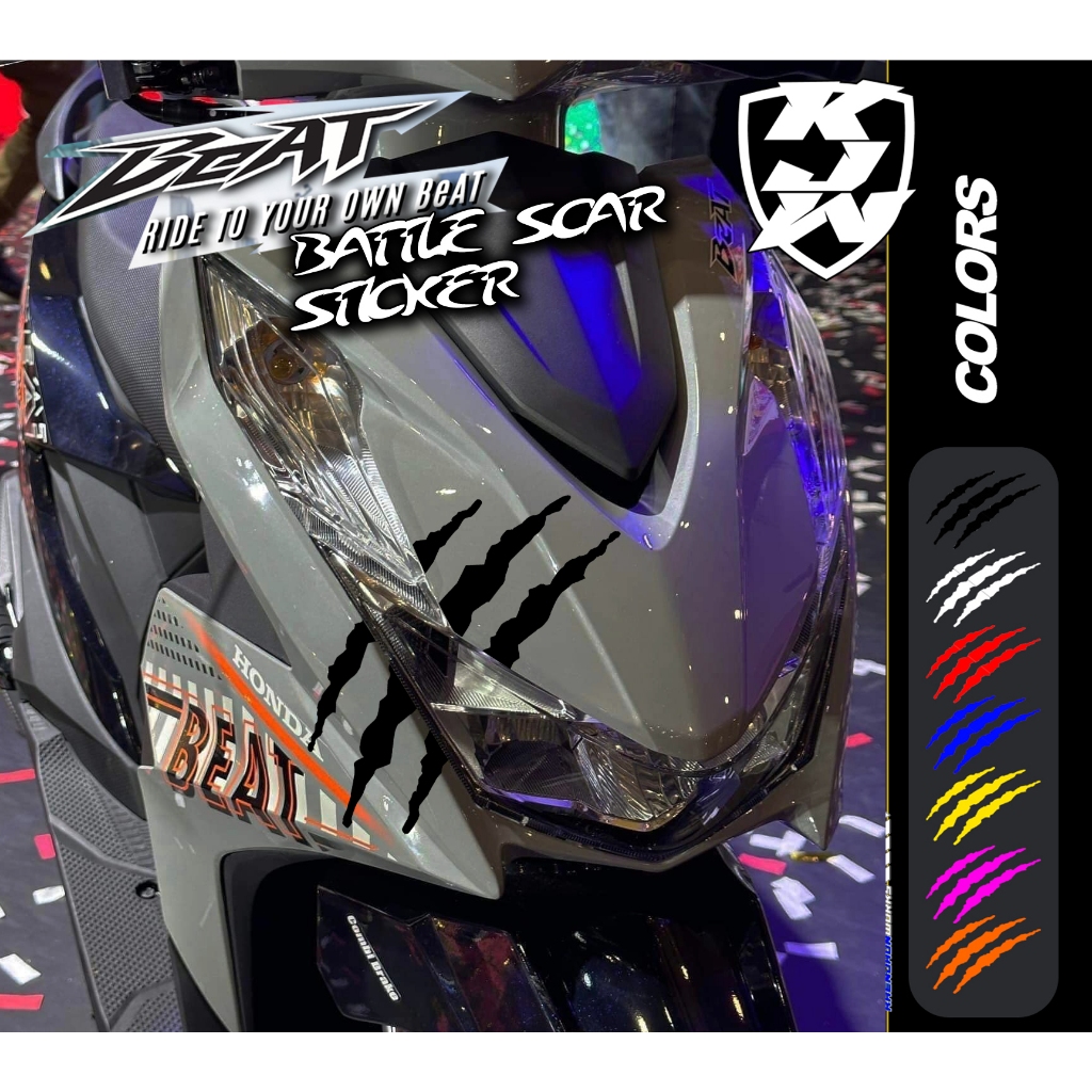 Honda Beat V3 Battle Scar Sticker | Shopee Philippines