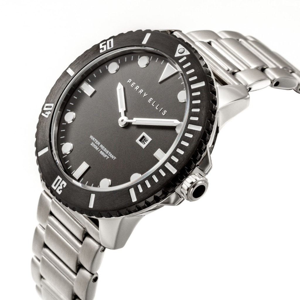 Perry Ellis Unisex Deep Diver Men's Watch - 42mm, Steel (PEW06004-02 ...