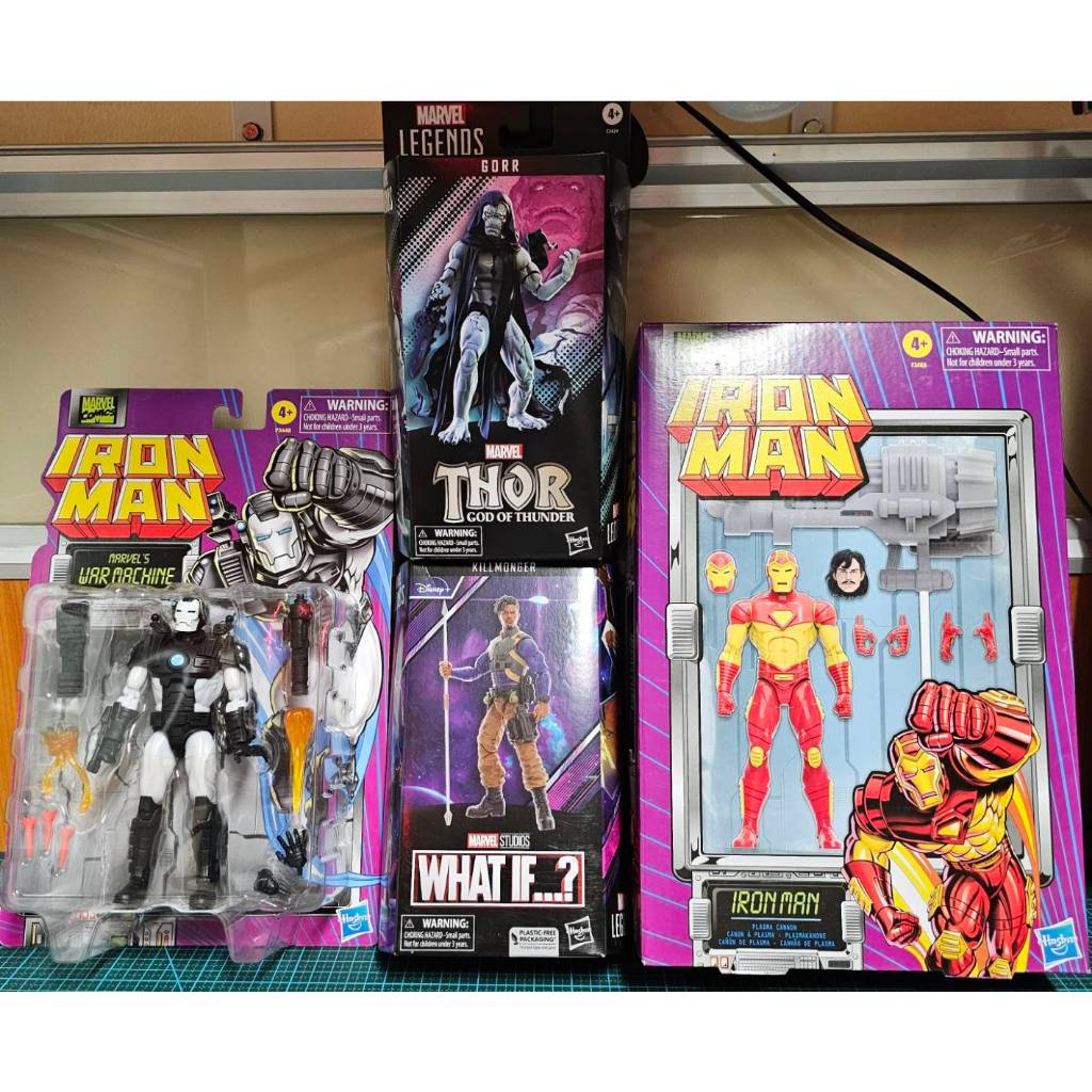 Marvel Legends Iron Man Plasma Cannon War Machine Gorr Killmonger Set ...