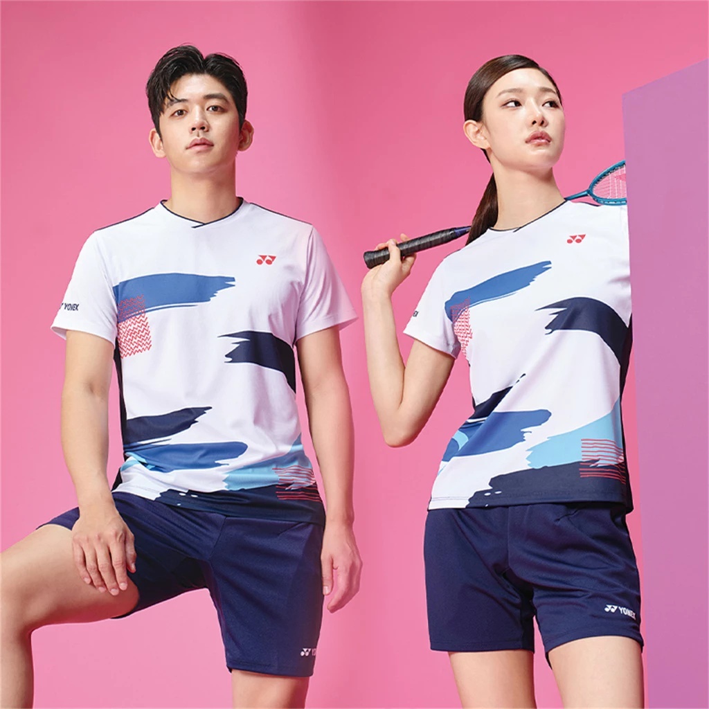 Yonex badminton suits men's tops short-sleeved quick-drying breathable ...