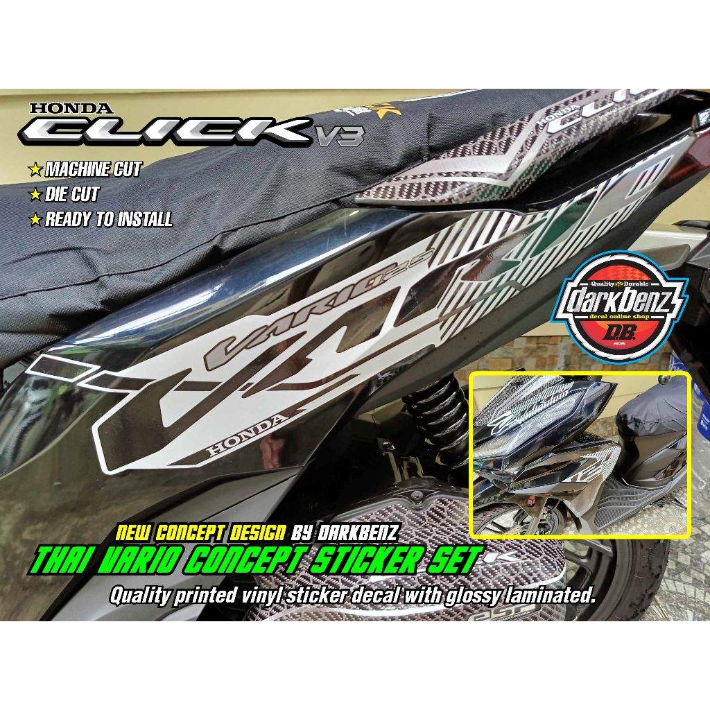 Honda Click Version 3 New Concept Design Printed Stock Sticker Decal ...