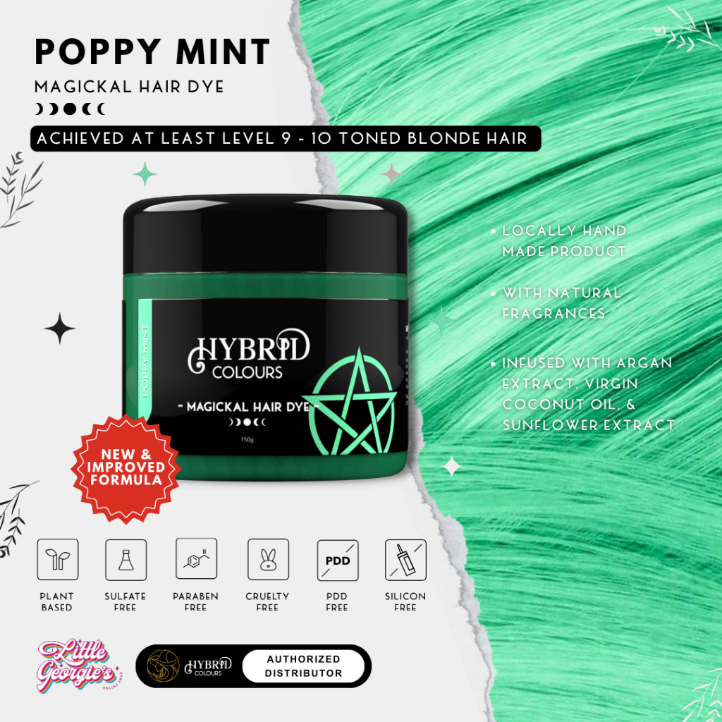Hybrid Colours Magickal Hair Dye 150g - POPPY MINT [Pastel Green ...