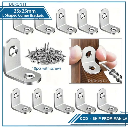 L Shaped Corner Brackets 90 Degree Right Angle Stainless Steel Bracket ...