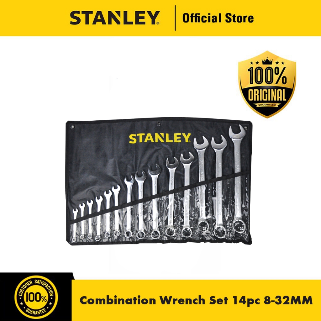 Stanley 80944-8 Combination Wrench Set 14pcs 8-32mm | Shopee Philippines