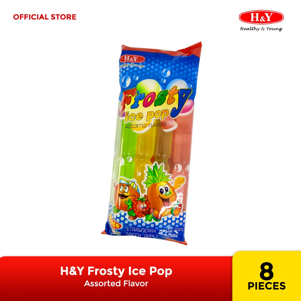 H&Y Frosty Ice Pop Assorted (Strawberry, Pineapple, Green Apple, Grapes ...
