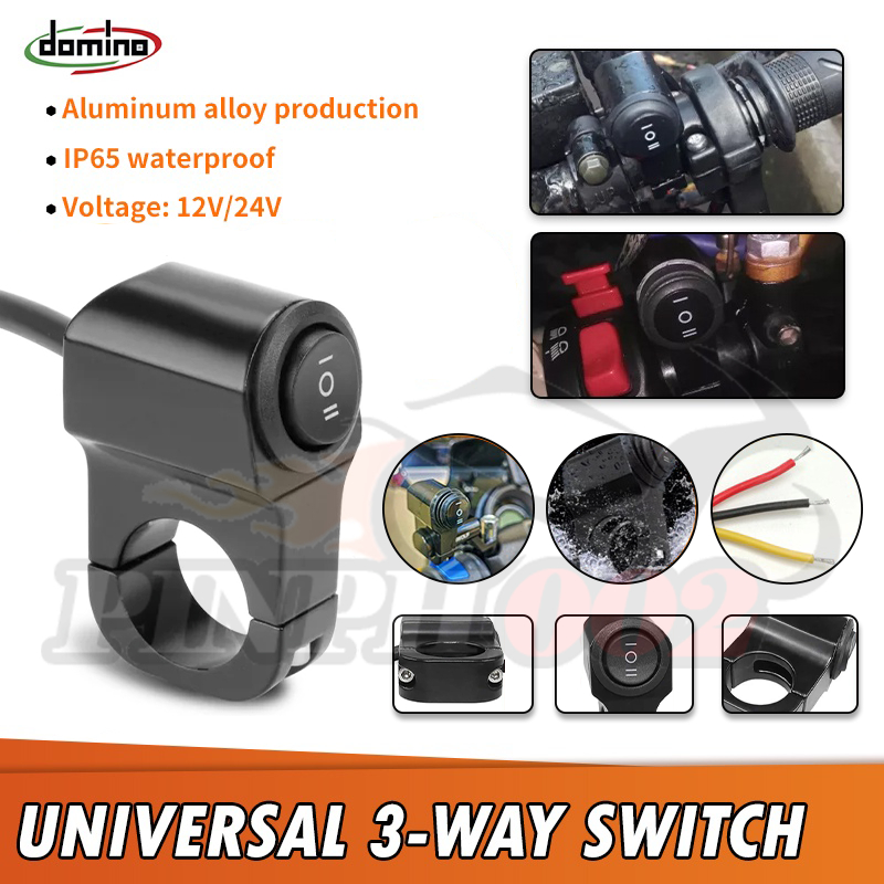 Motorcycle Domino Universal 3 Way Switch ON OFF Mini Driving Light ...