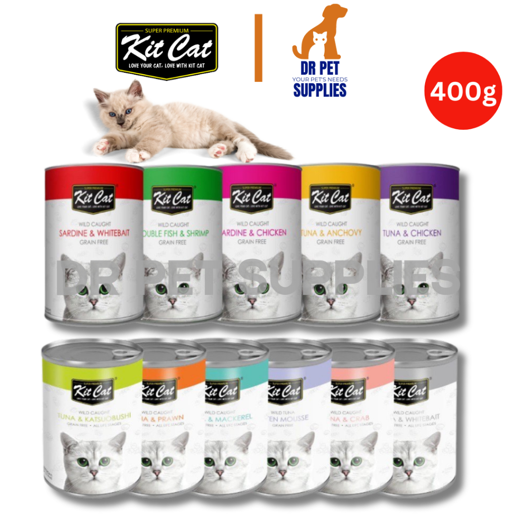 400g Kitcat Kit Cat Wild Caught Grain Free Can Cat Food Cat Essentials All Stages Adult Puppy ...