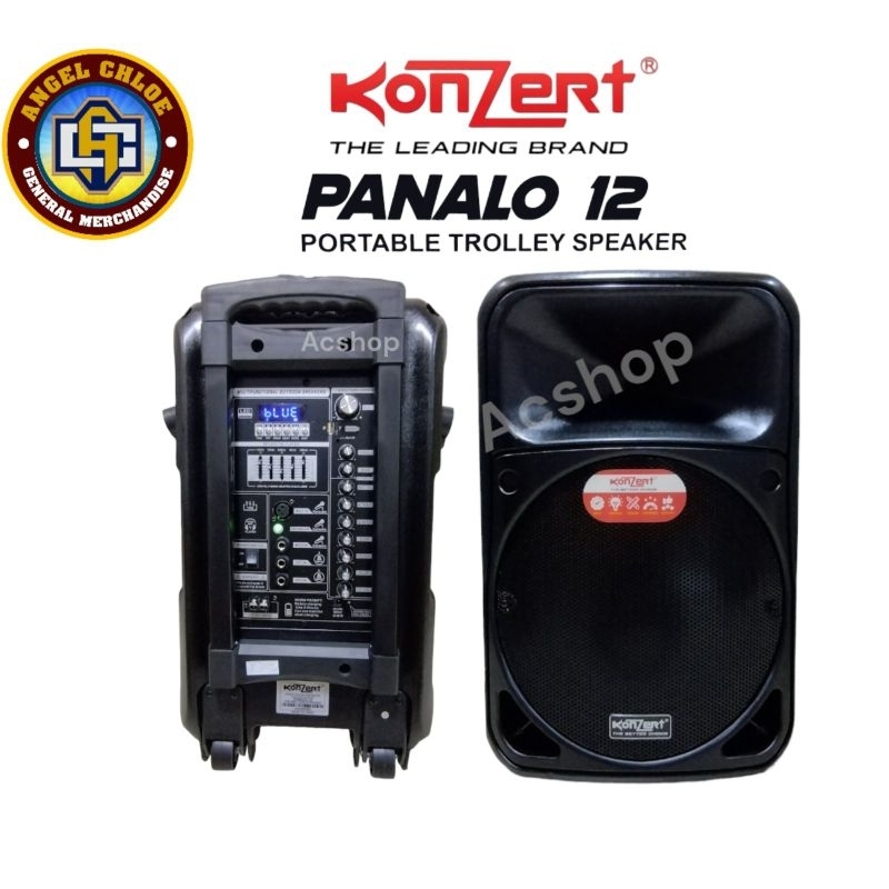 Konzert Panalo 12 Portable Trolley Speaker 350w 2way active speaker | Shopee Philippines
