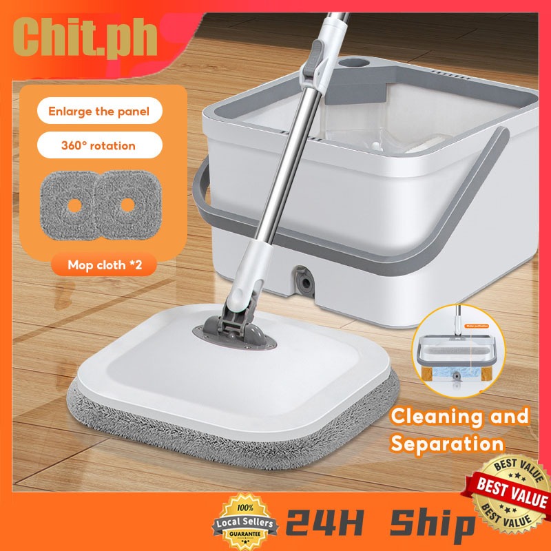 CHIT Spin Mop with Bucket Clean Water and Sewage Separation 360 ...