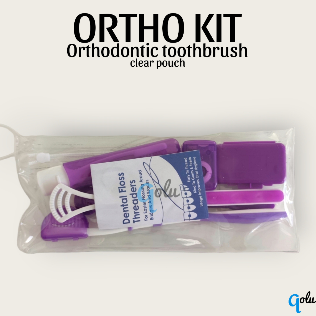 Ortho kit wax orthokit floss travel Toothbrush Care Kit for Braces ...