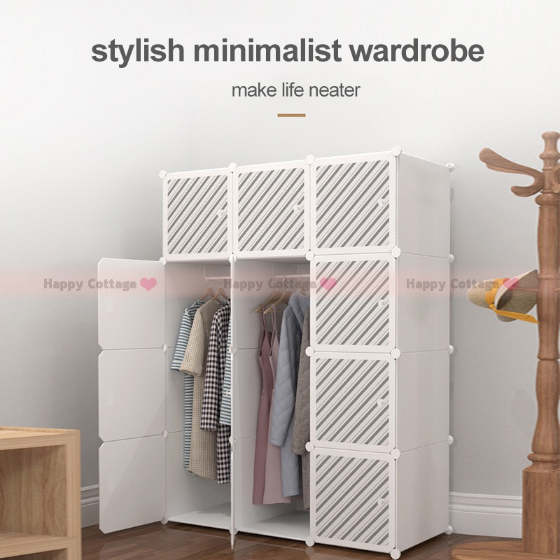 transparent Multi Design Wardrobe DIY Wardrobe Screwless Stackable ...