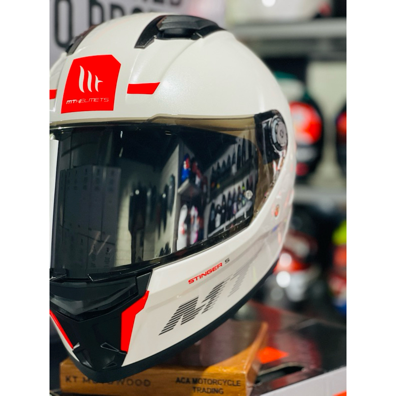 MT STINGER 2 P Full-Face Single Visor Helmet + Free Clear Visor ...