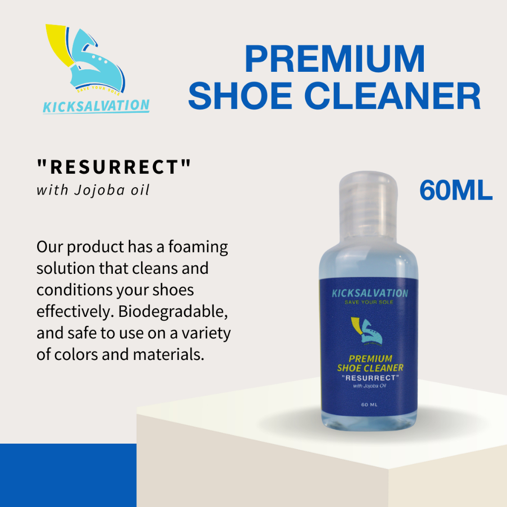 Premium Shoe Cleaner "Resurrect" with Jojoba Oil by Kicksalvation 60ml ...