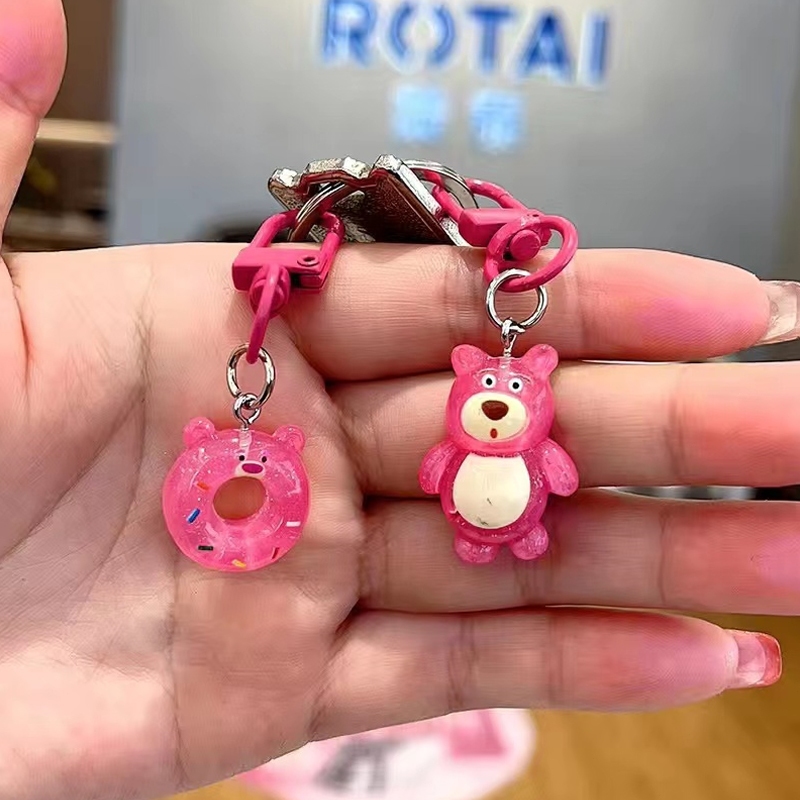 HP Backpack Pendant Cute Strawberry Bear Keychain Creative Gift ...