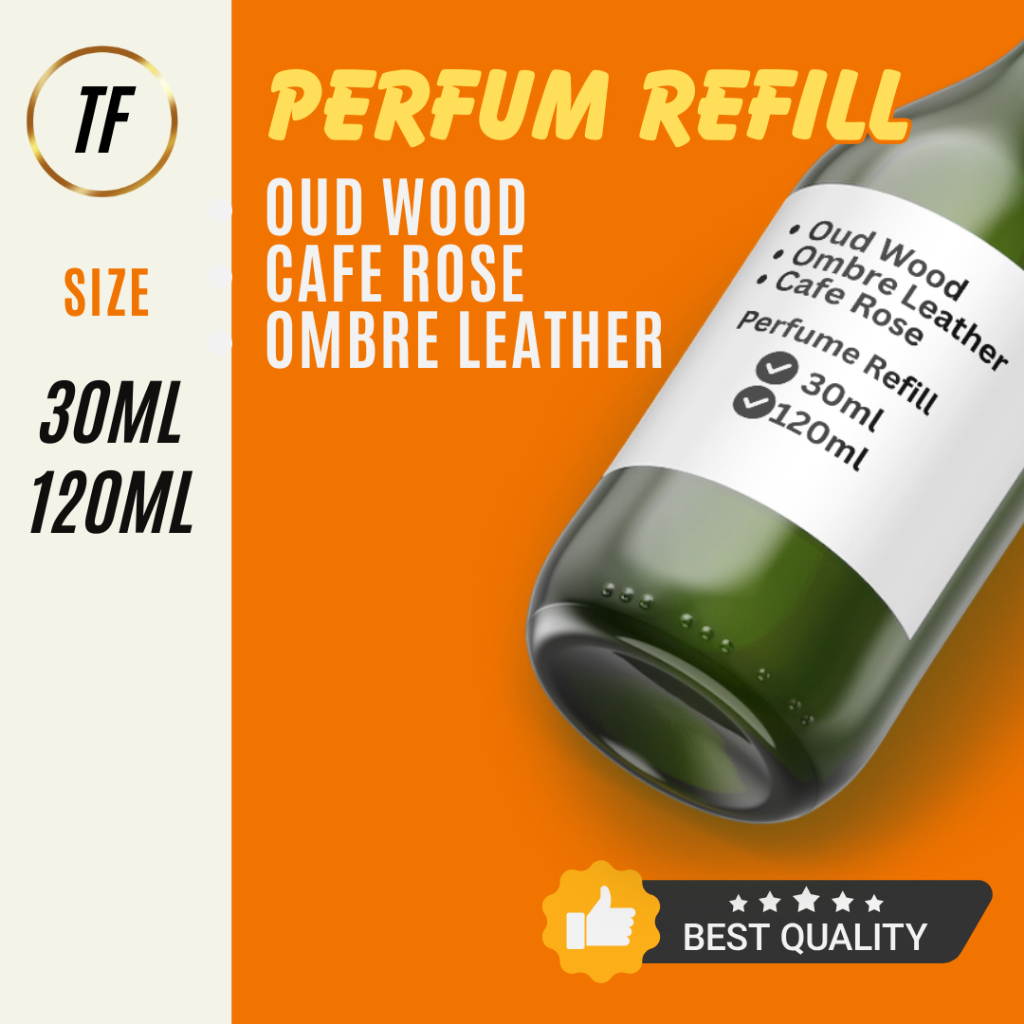 30ml 120ml PERFUME REFILL TF Oud Wood Ombre Leather Cafe Rose Ready to ...