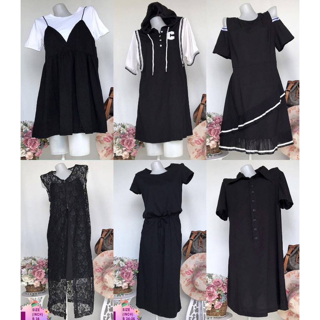 Preloved Dress - All Black ( LARGE - EXTRA LARGE ) Mini/Midi/Maxi ...