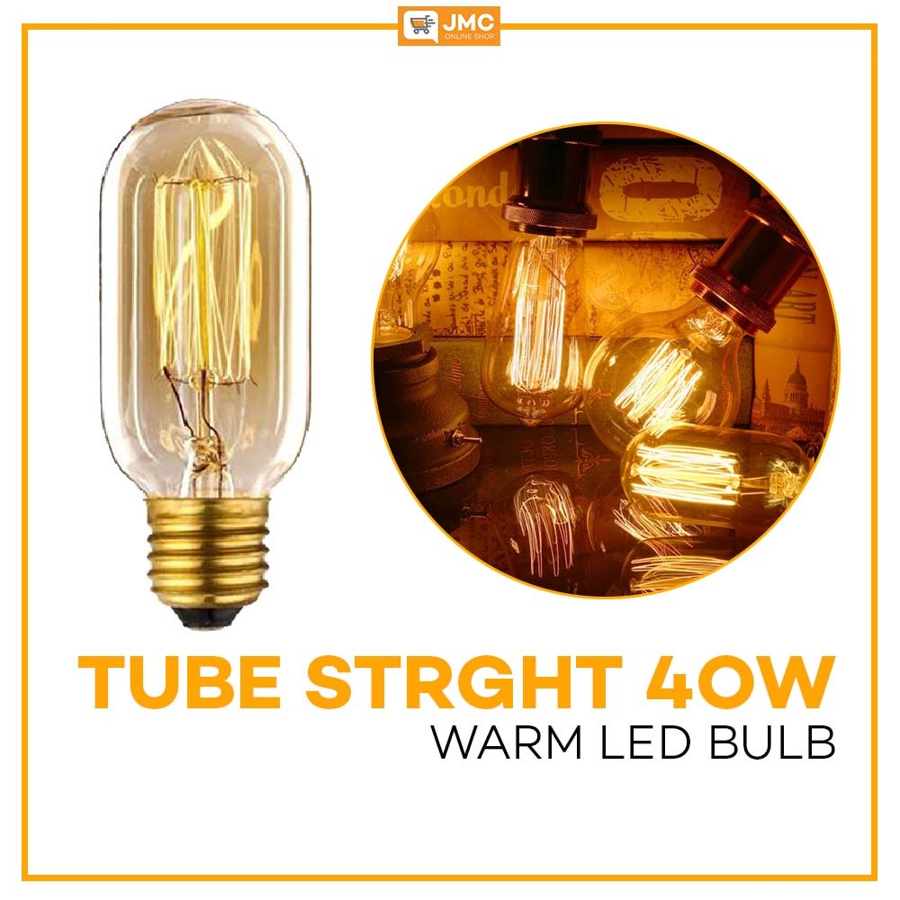 JMC T45 LED 40W WARM incandescent edison bulb vintage light bulb clear ...