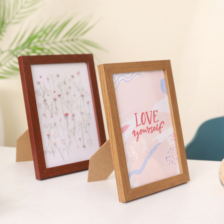 Photo Frame Transparent Glass Wooden Picture Frame | Shopee Philippines