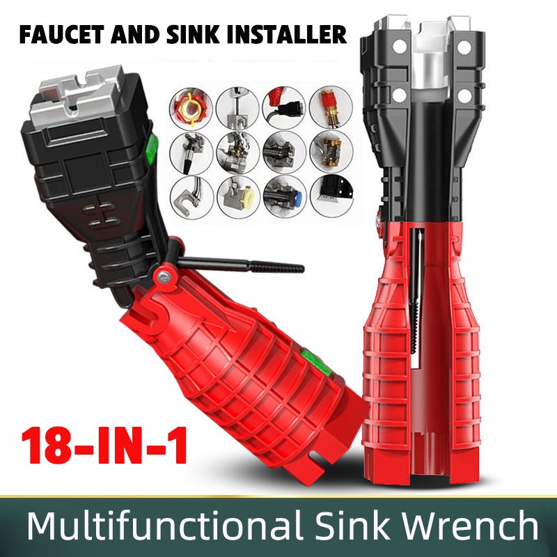 18 in 1 Faucet and Sink Installer Tool Wrench Spanner Water Pipe ...