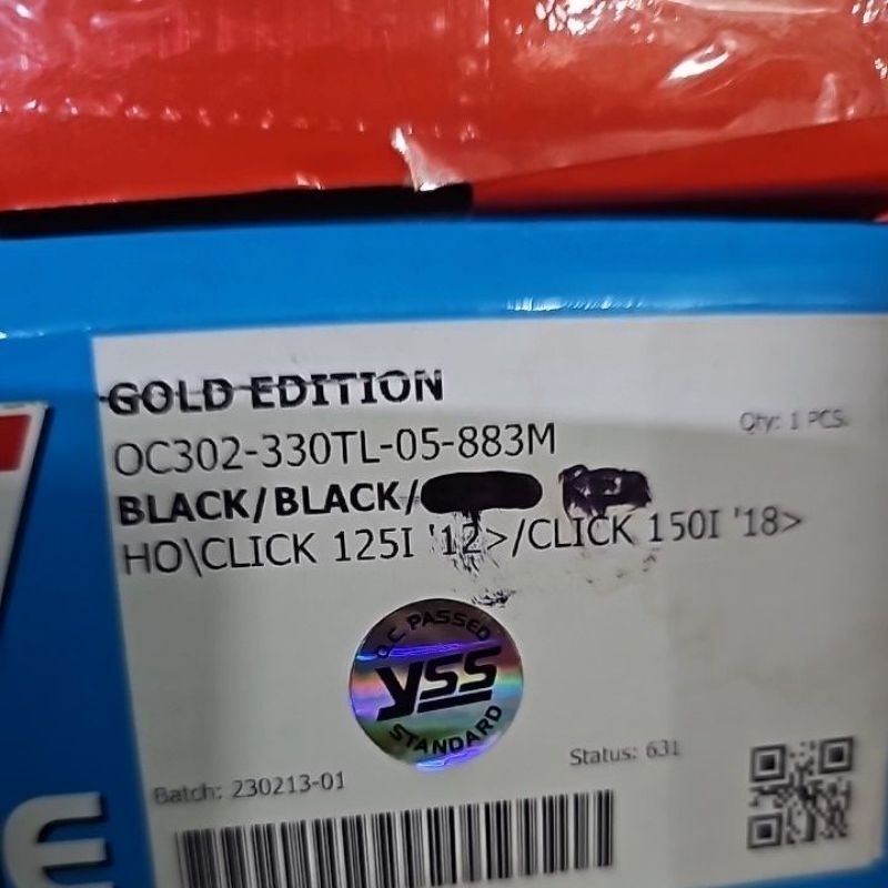 YSS G-SERIES / G-PLUS REAR SHOCK WITH CANISTER 330MM FOR HONDA CLICK ...