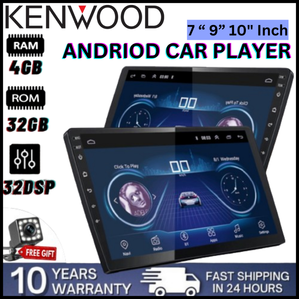 READY STOCK Kenwood Car Stereo Android Car Player [6GB RAM+64GB ROM] 7 ...